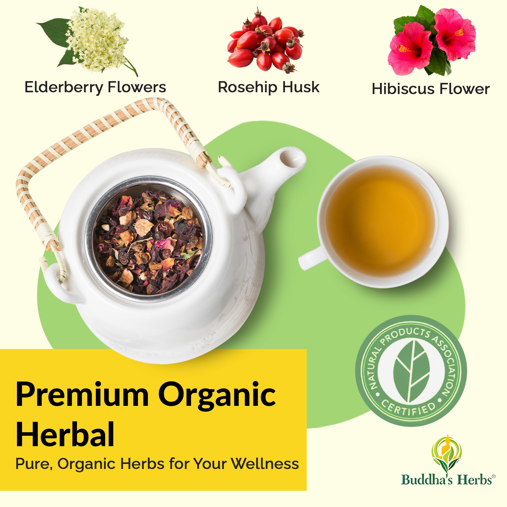 antioxidant-rich elderberry tea bags