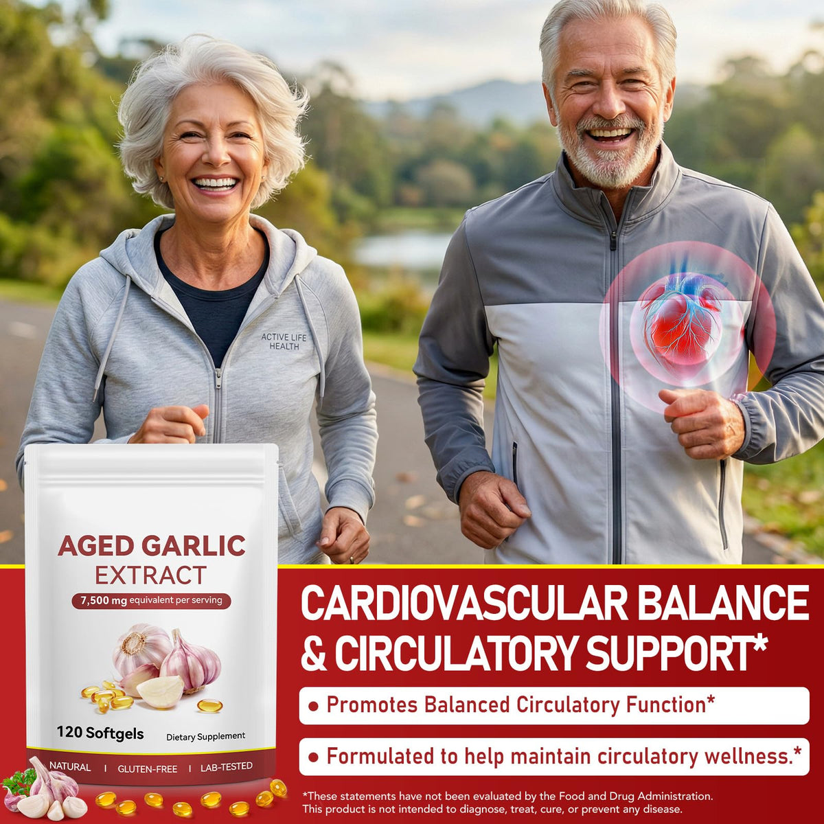 Antioxidant-rich garlic supplement