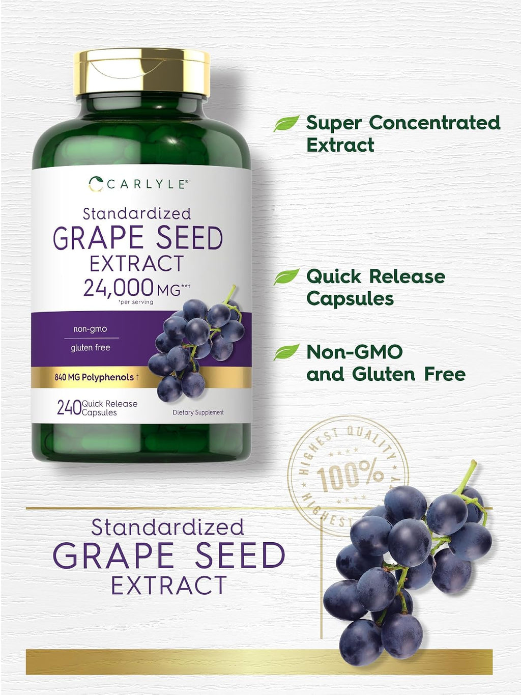 antioxidant rich grape seed extract