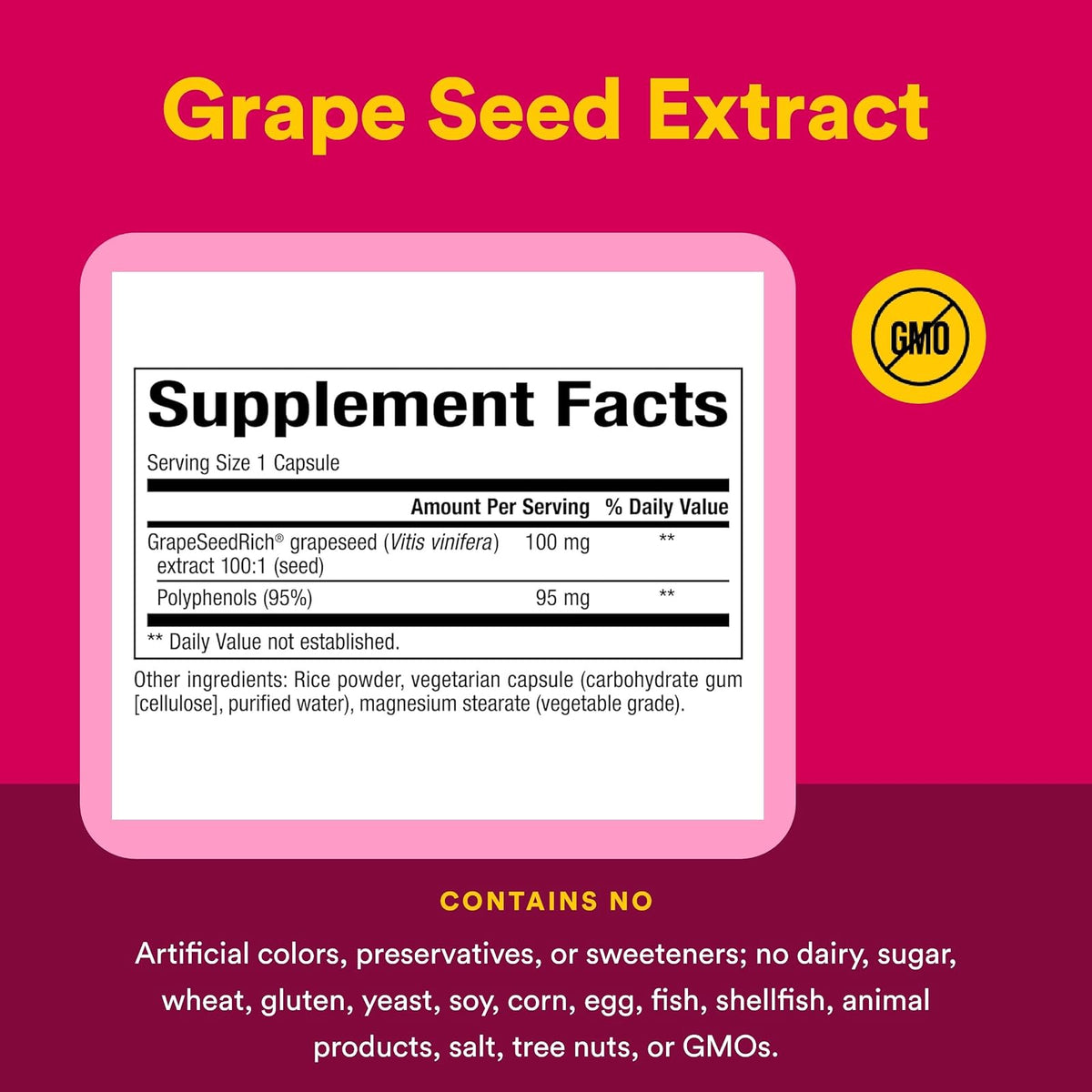 Antioxidant-rich grape seed extract