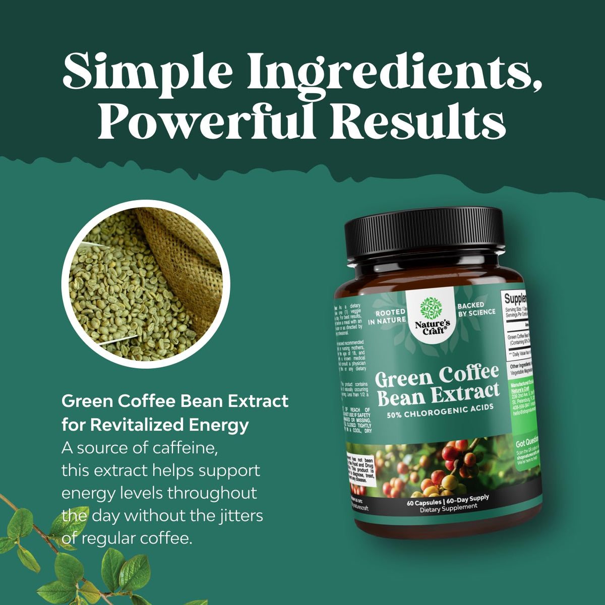 antioxidant-rich green coffee supplement