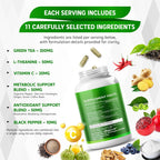 antioxidant-rich green tea capsules
