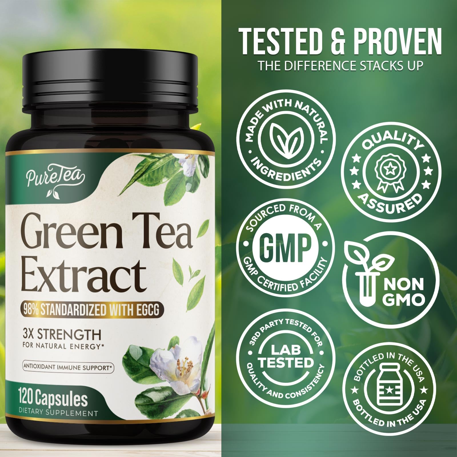 antioxidant-rich green tea extract