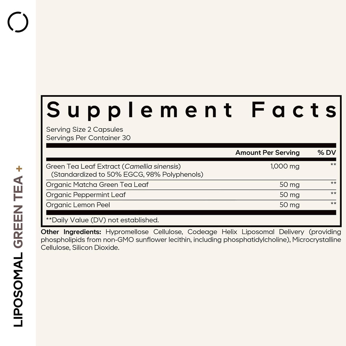 Antioxidant-rich green tea supplement