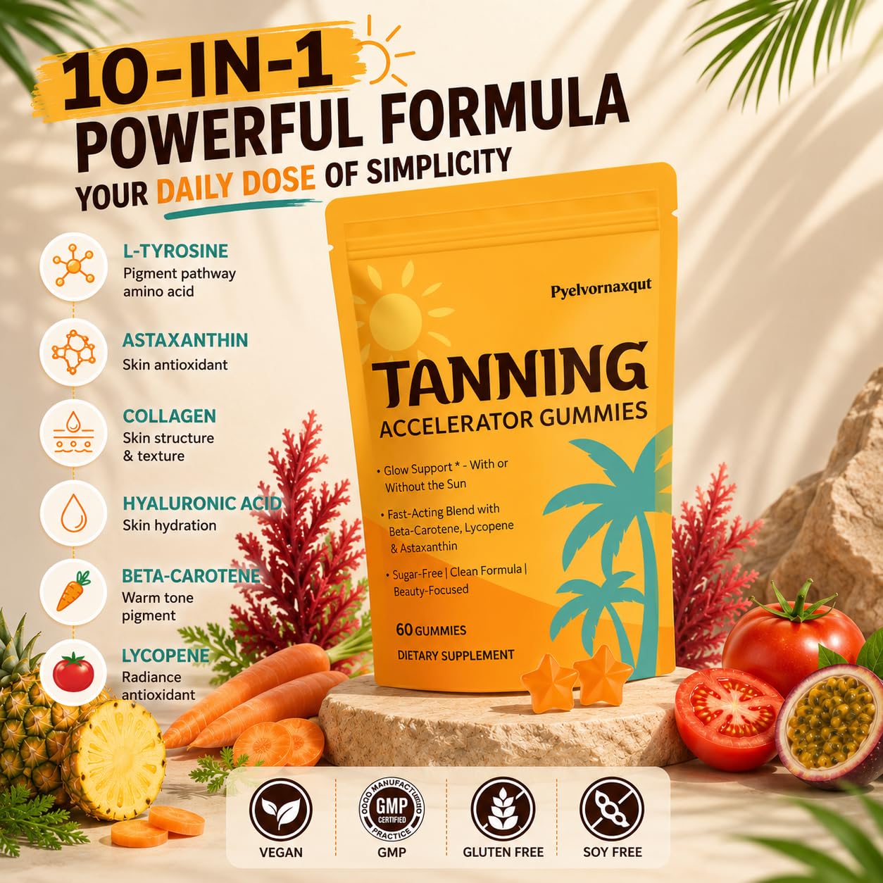 Antioxidant-rich gummies for skin health