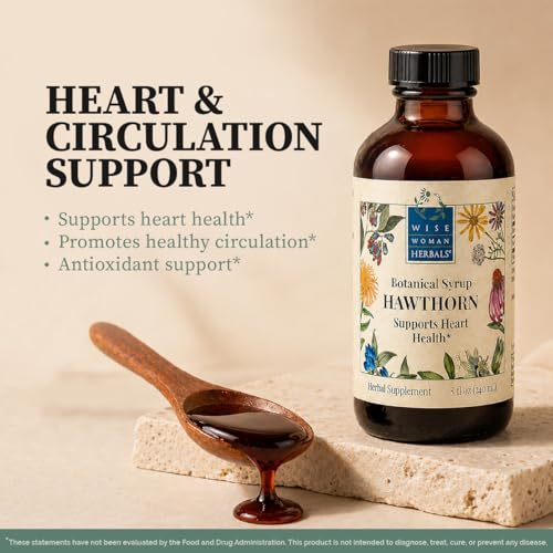 antioxidant-rich hawthorn herbal syrup