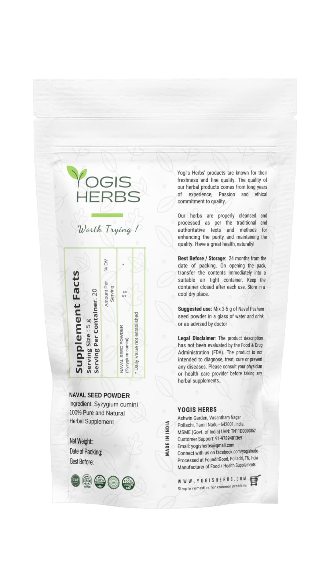 antioxidant rich herbal supplement