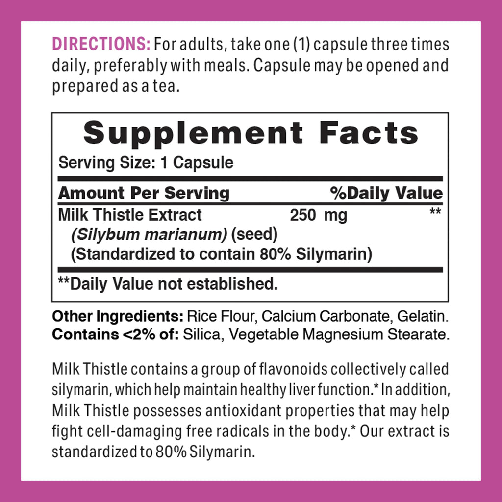 antioxidant-rich milk thistle supplement