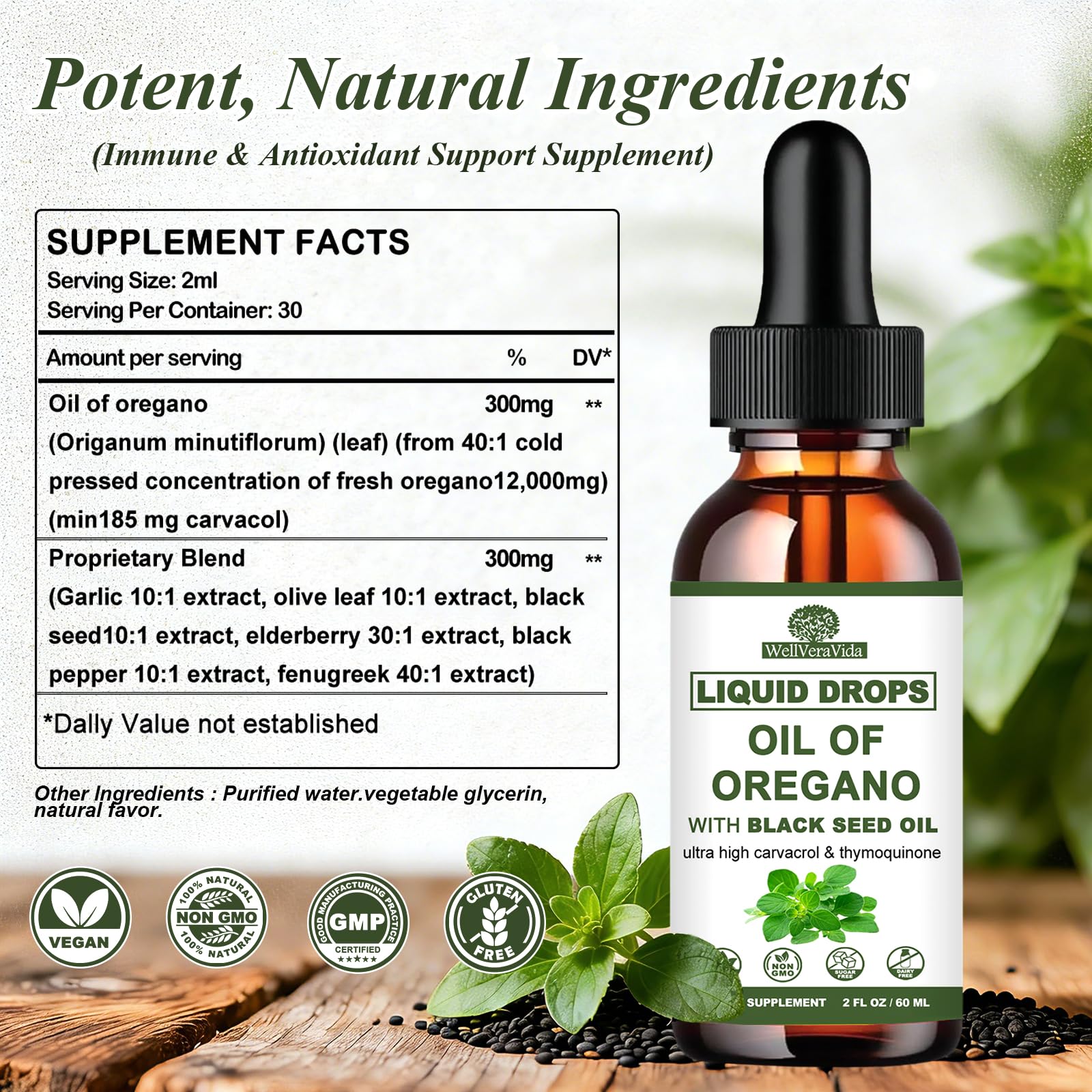 antioxidant-rich oil of oregano
