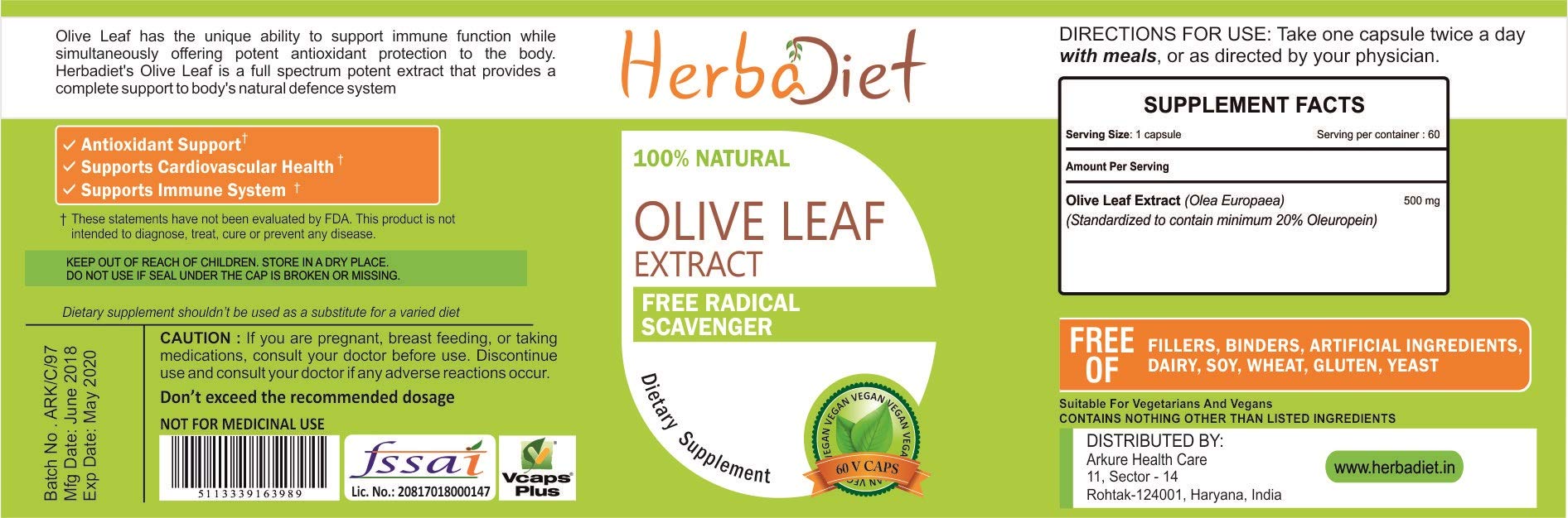 antioxidant-rich olive leaf extract