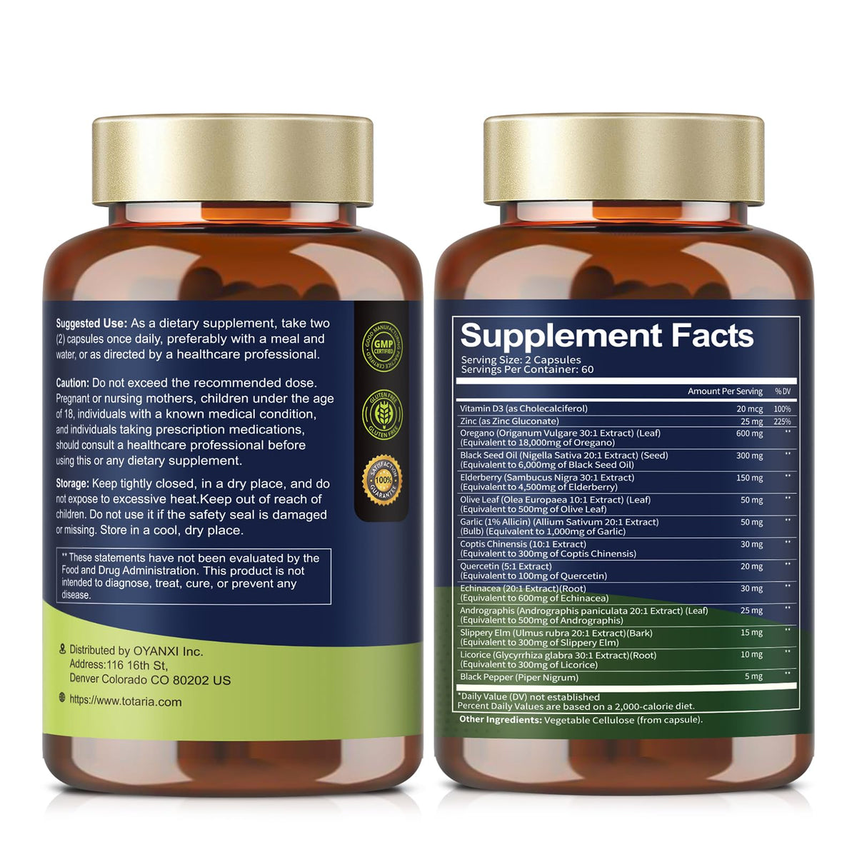 antioxidant-rich oregano capsules