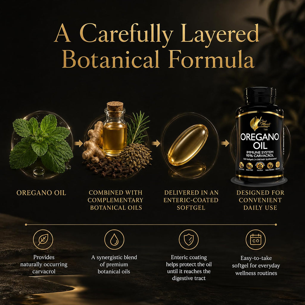 antioxidant-rich oregano oil capsules