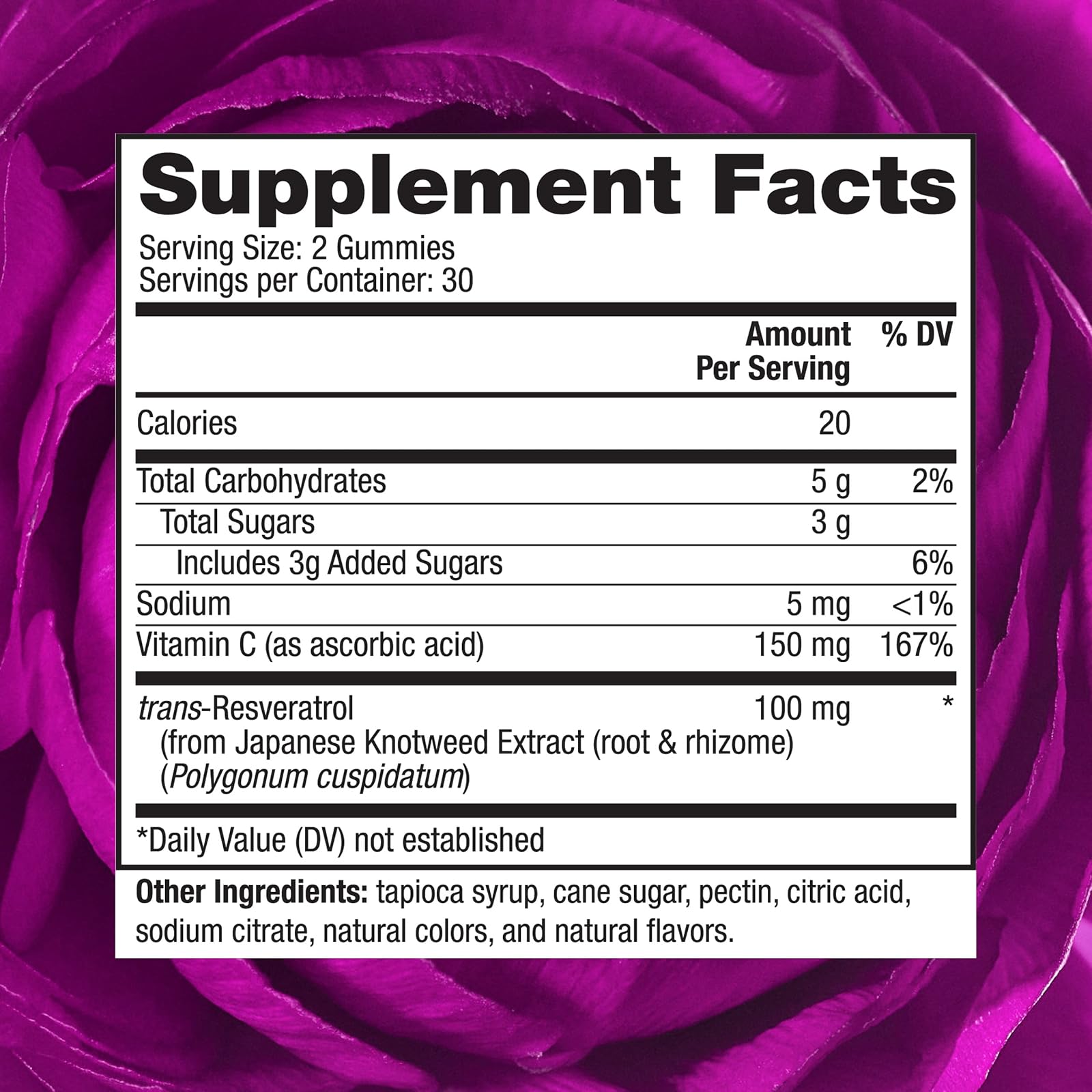 Antioxidant-rich Reserveage gummy supplements