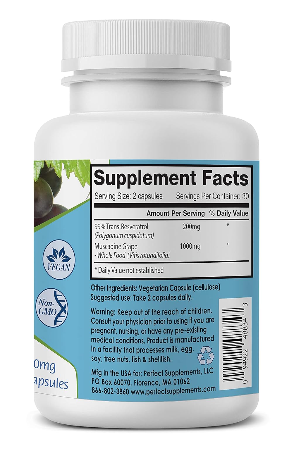 antioxidant rich Resveratrol supplement