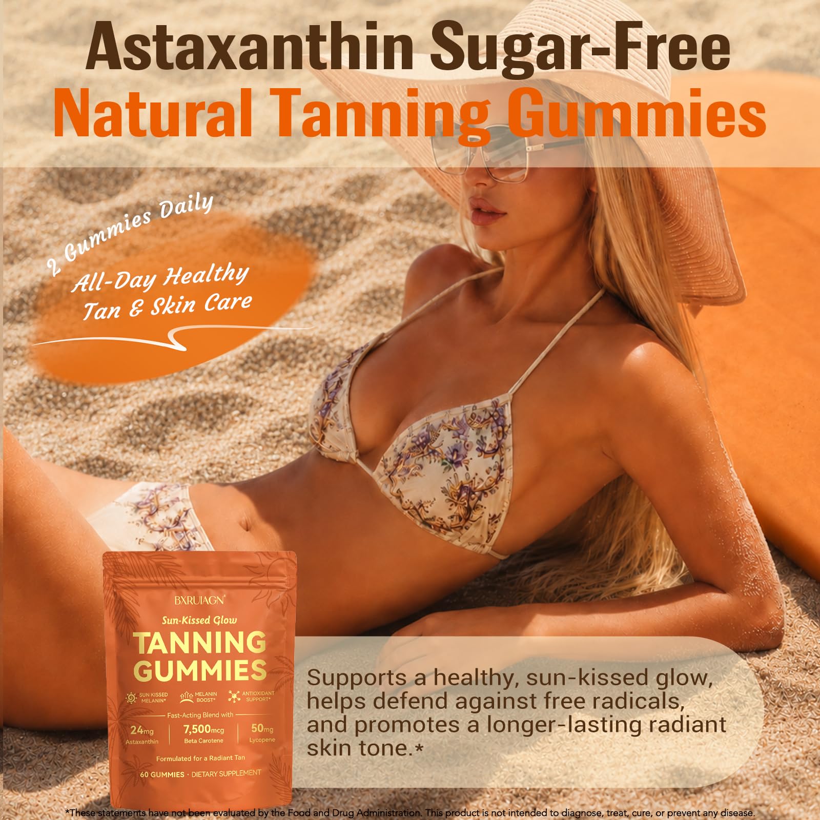 antioxidant-rich tanning gummies for skin health