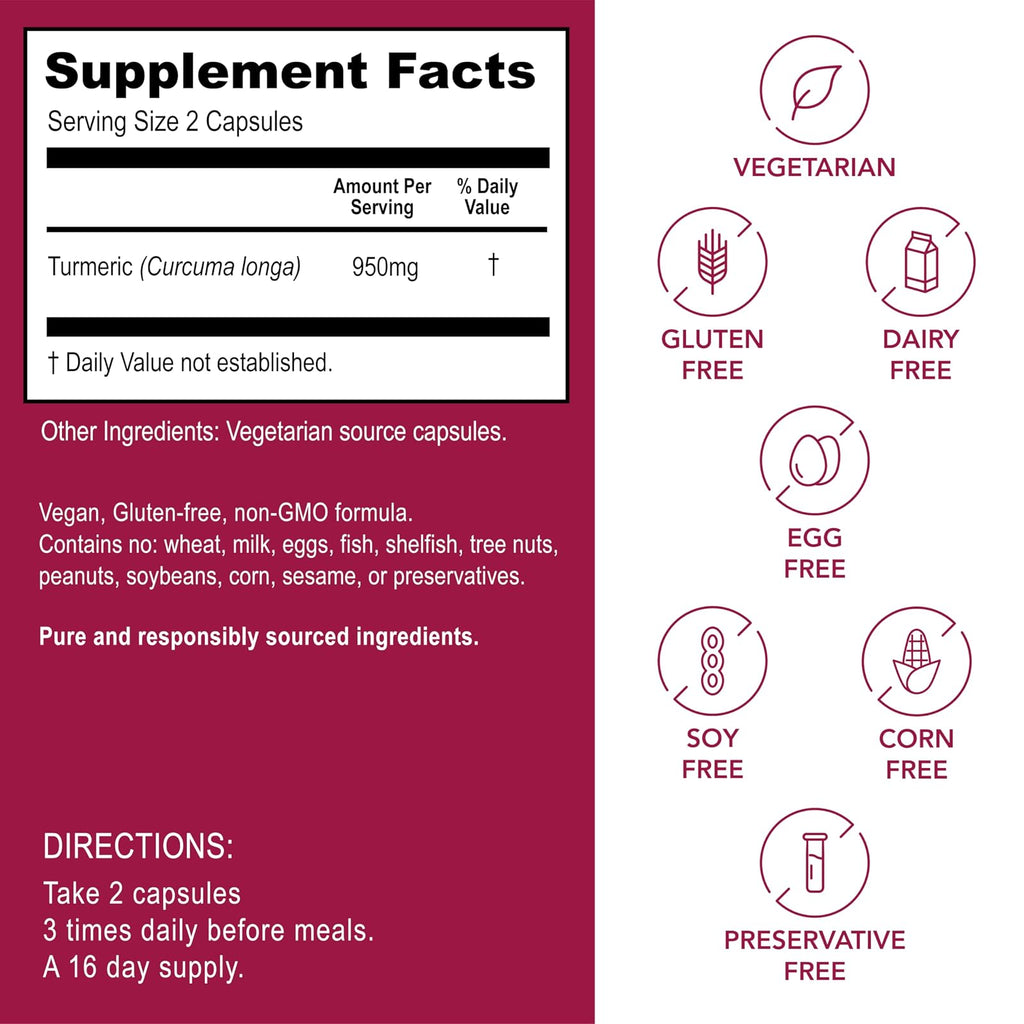 antioxidant-rich turmeric capsules for health