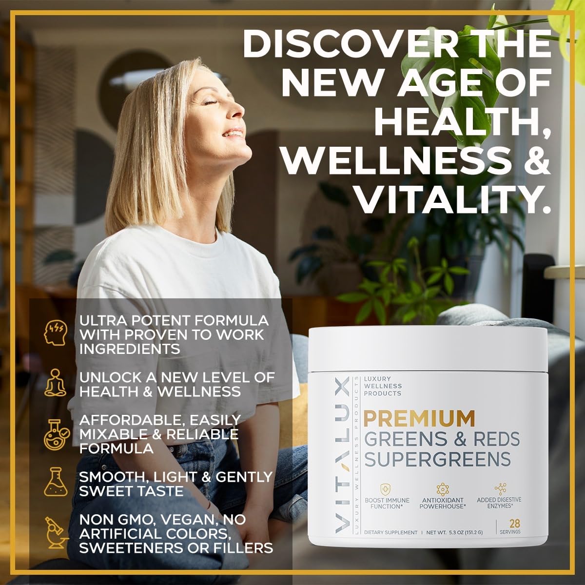 antioxidant-rich VITALUX greens and reds