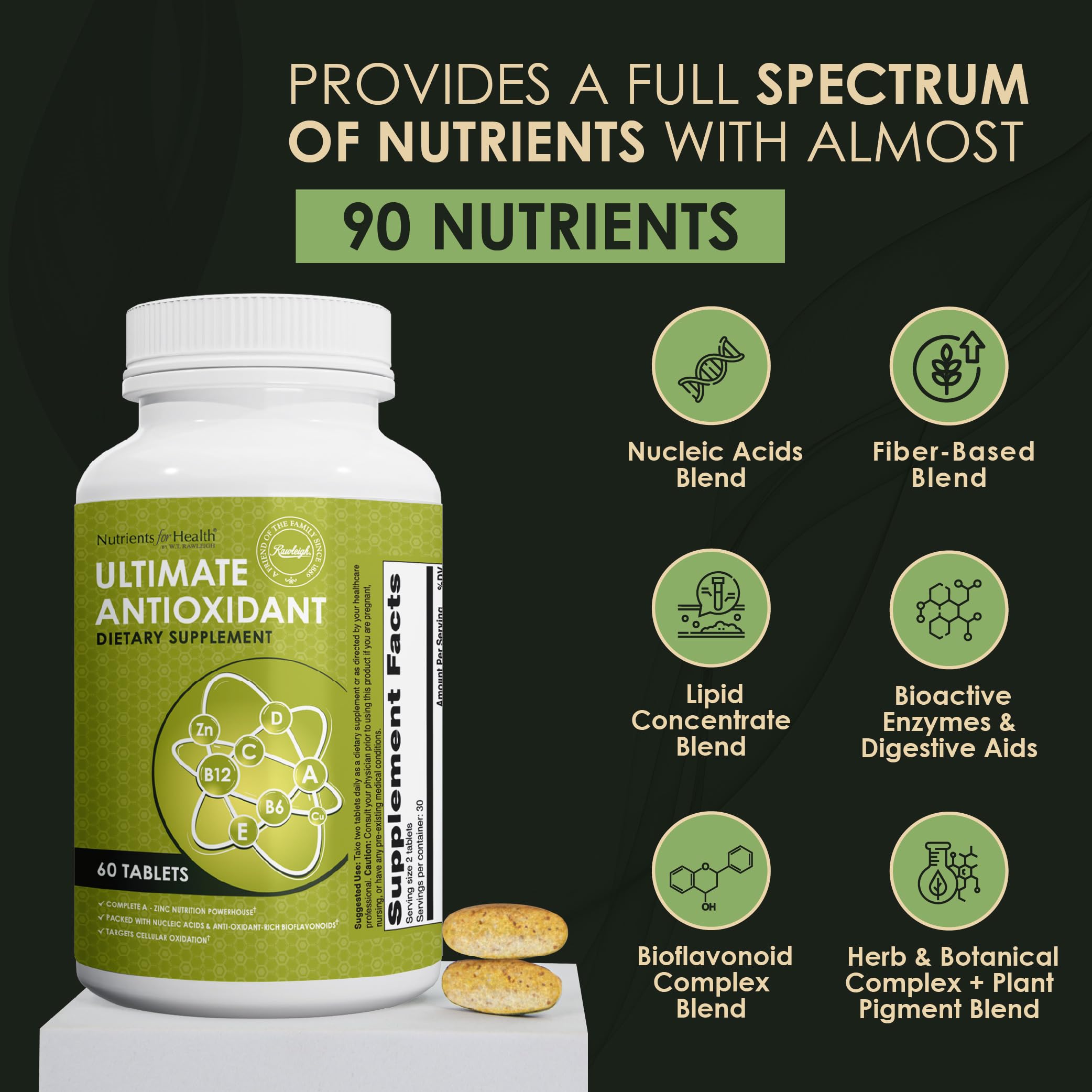 Antioxidant-rich vitamin caplets