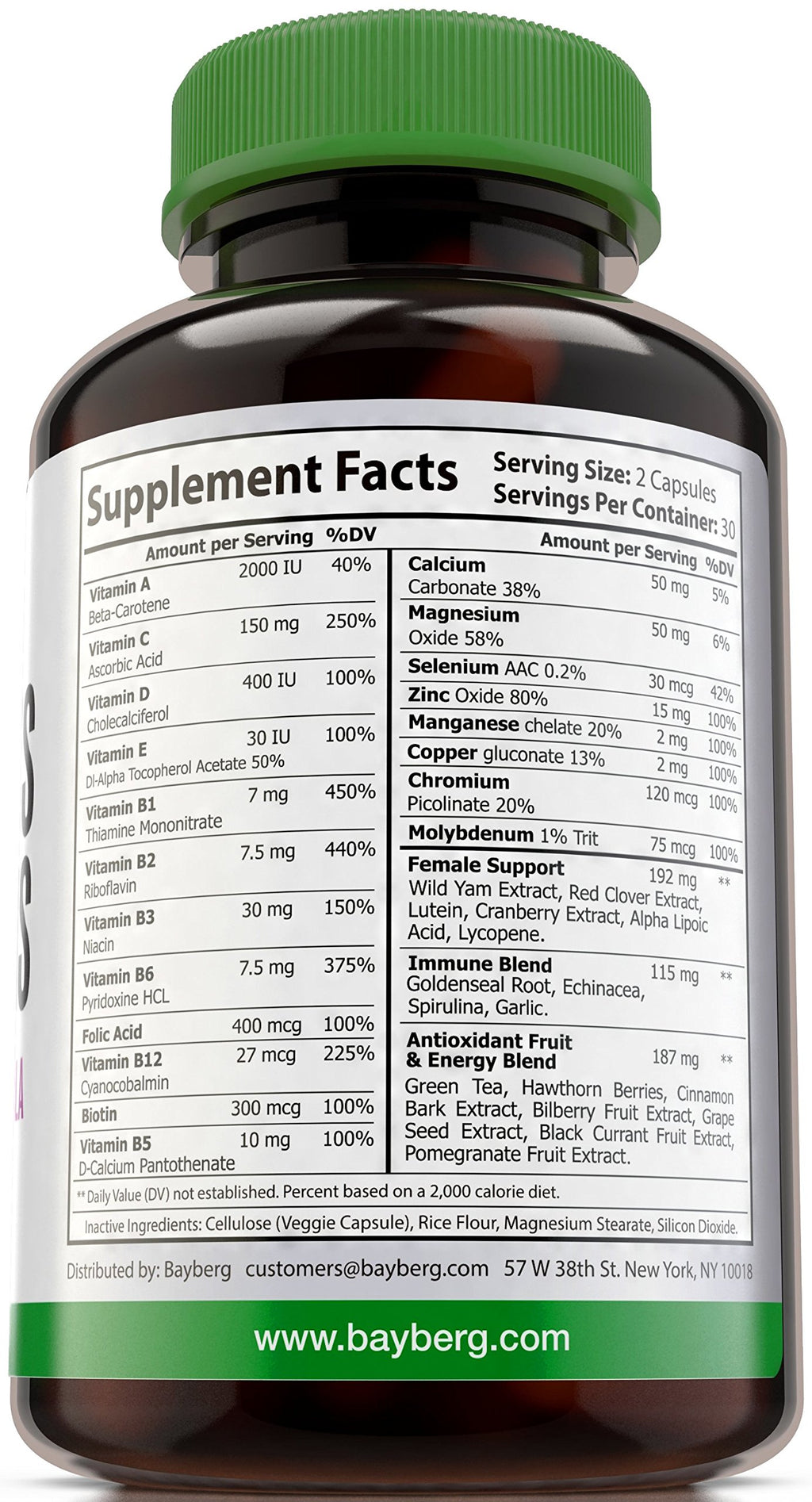 antioxidant-rich women's multivitamin formula