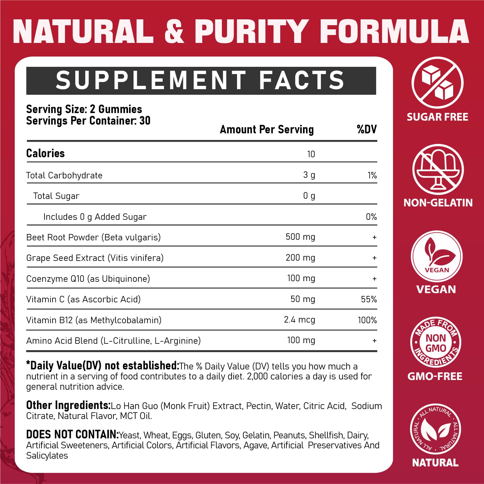 antioxidant support beet root gummies