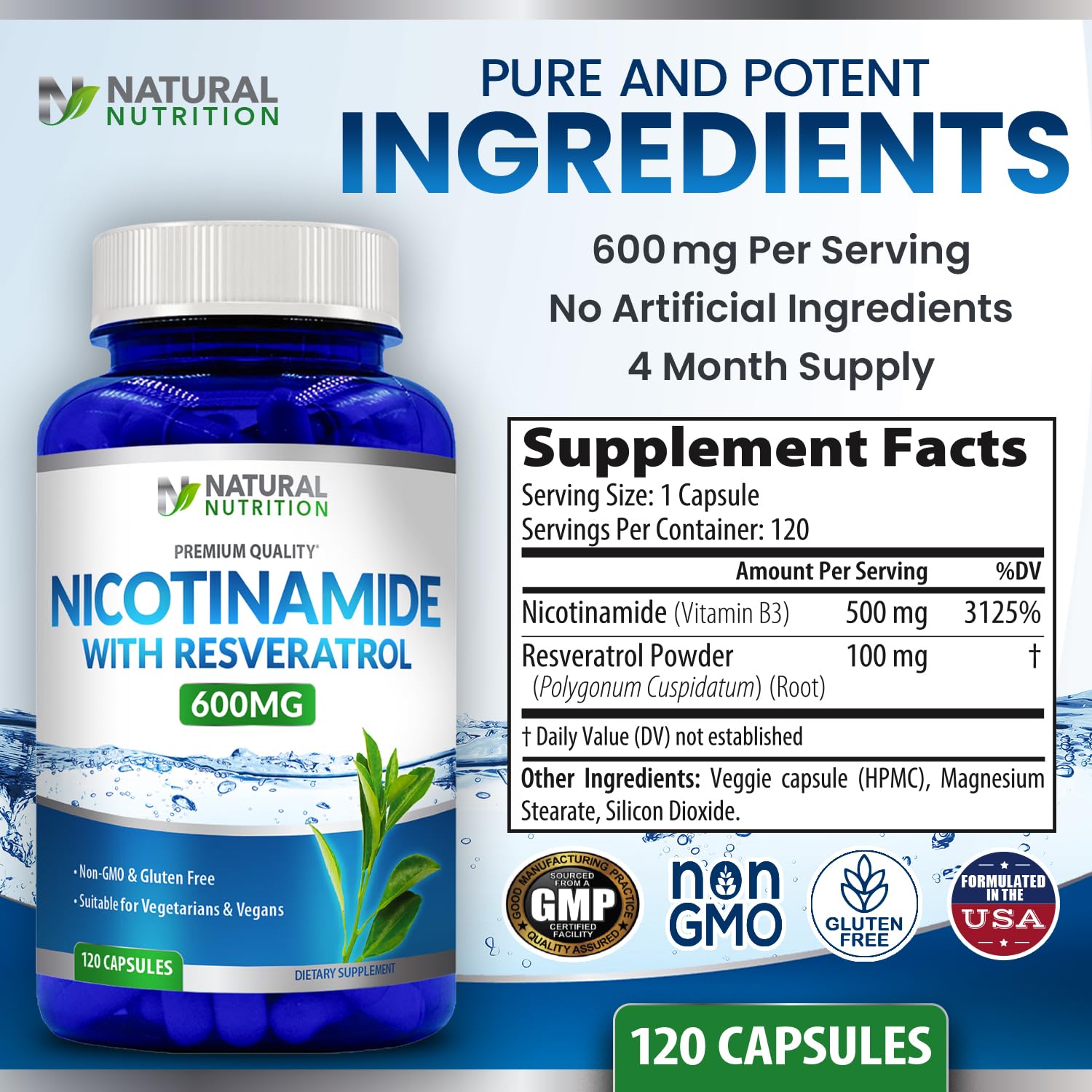 Antioxidant support from Resveratrol capsules