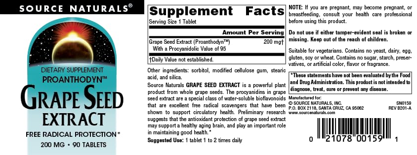 antioxidant support grape seed extract