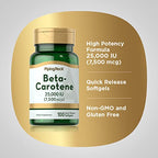 Antioxidant support with Beta Carotene