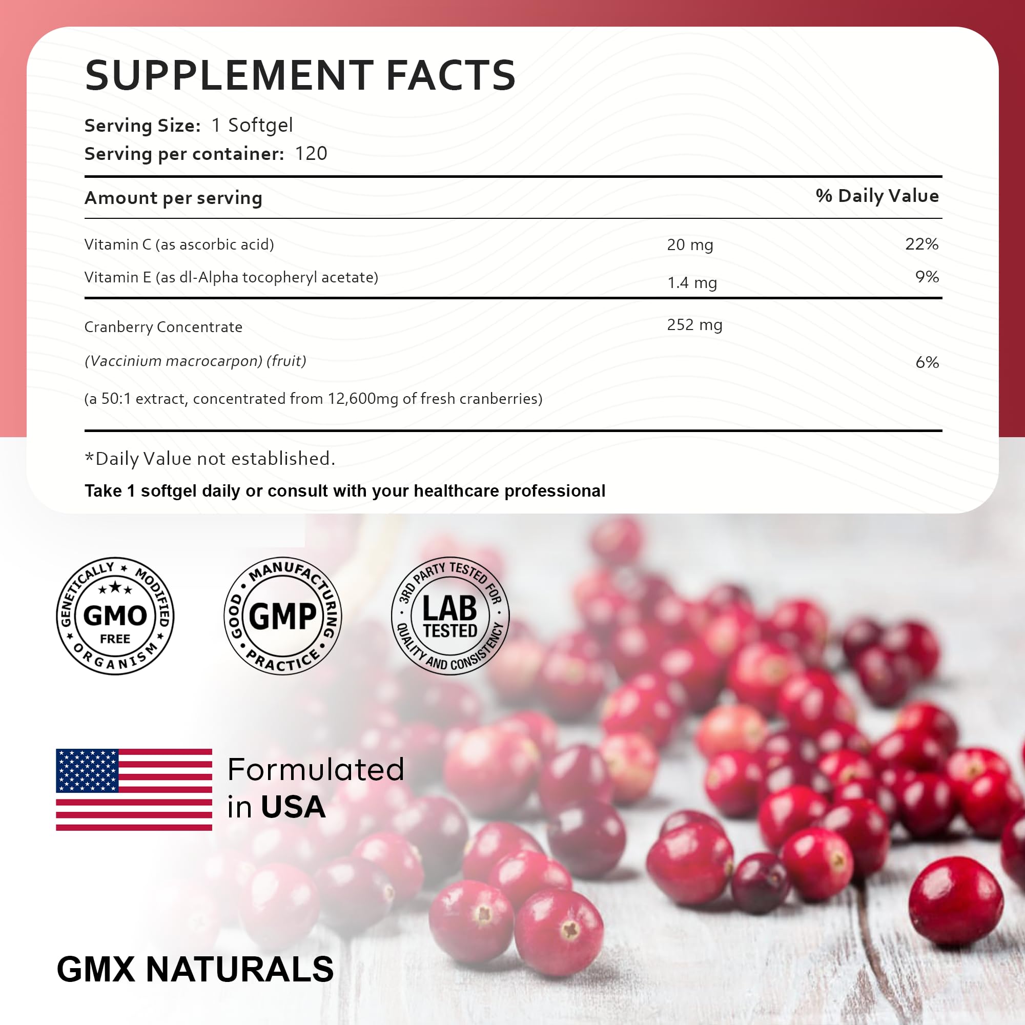 antioxidant support with cranberry