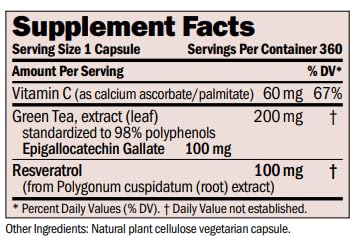 Antioxidant support with EGCG