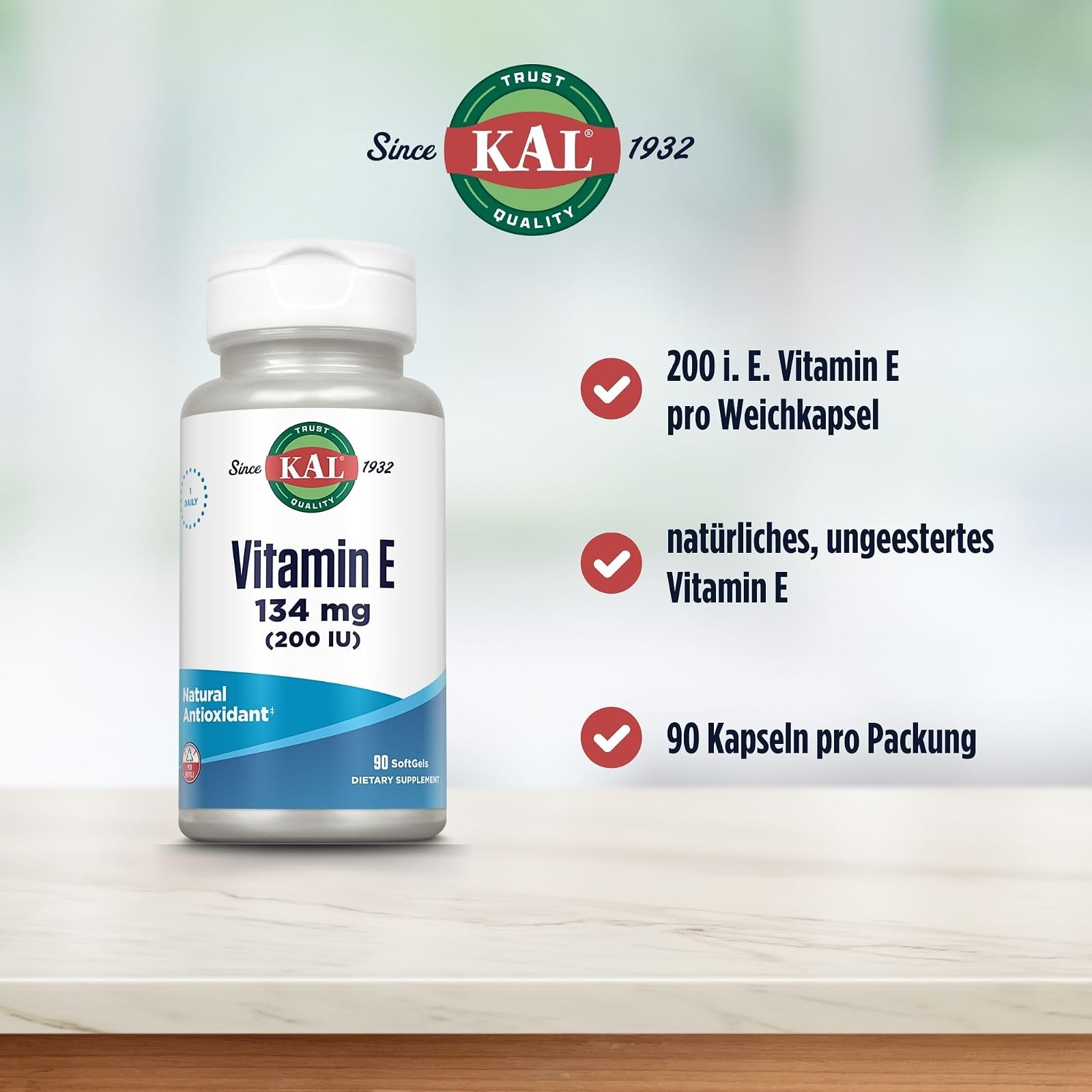 Antioxidant support with KAL Vitamin E