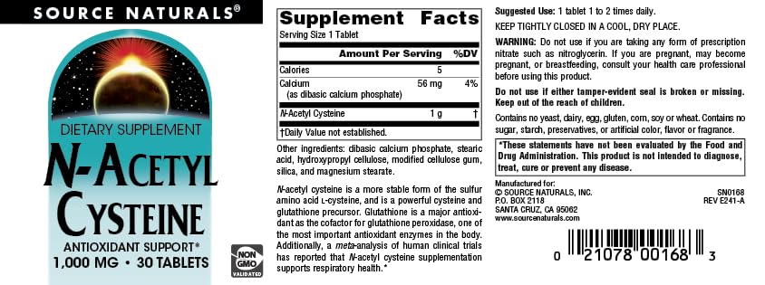 antioxidant support with N-Acetyl Cysteine