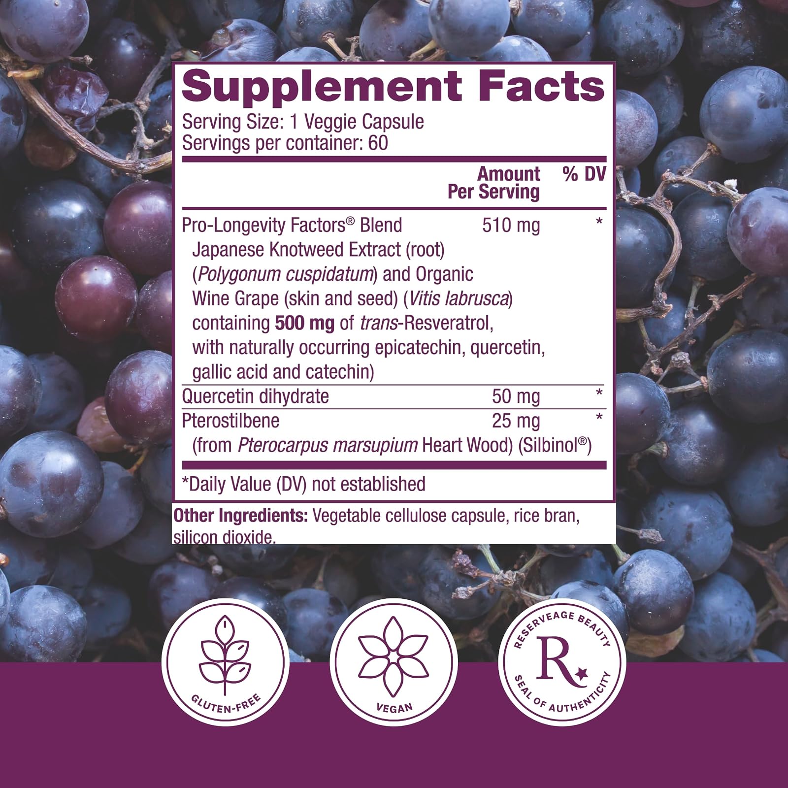 Antioxidant support with Reserveage