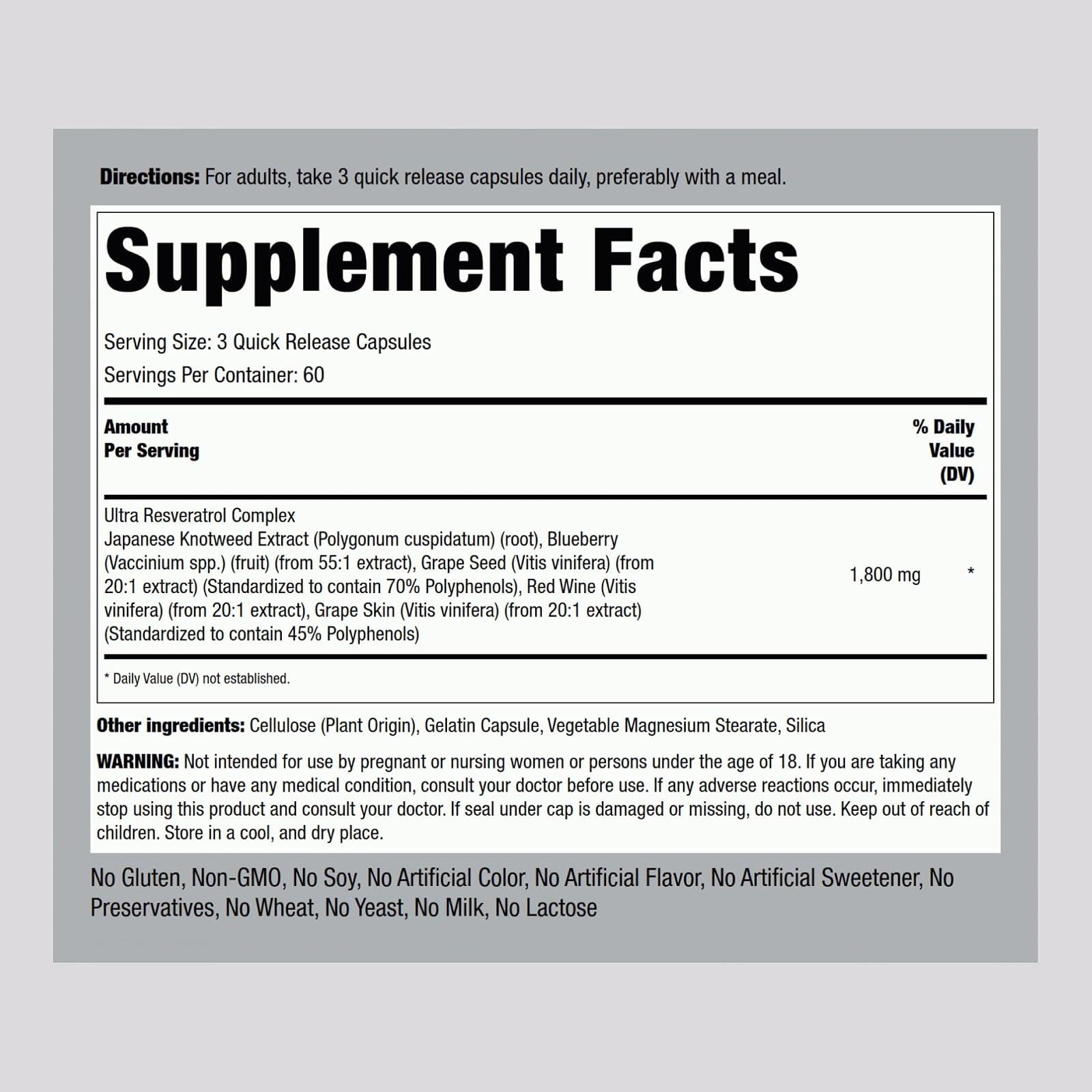 Antioxidant support with Resveratrol