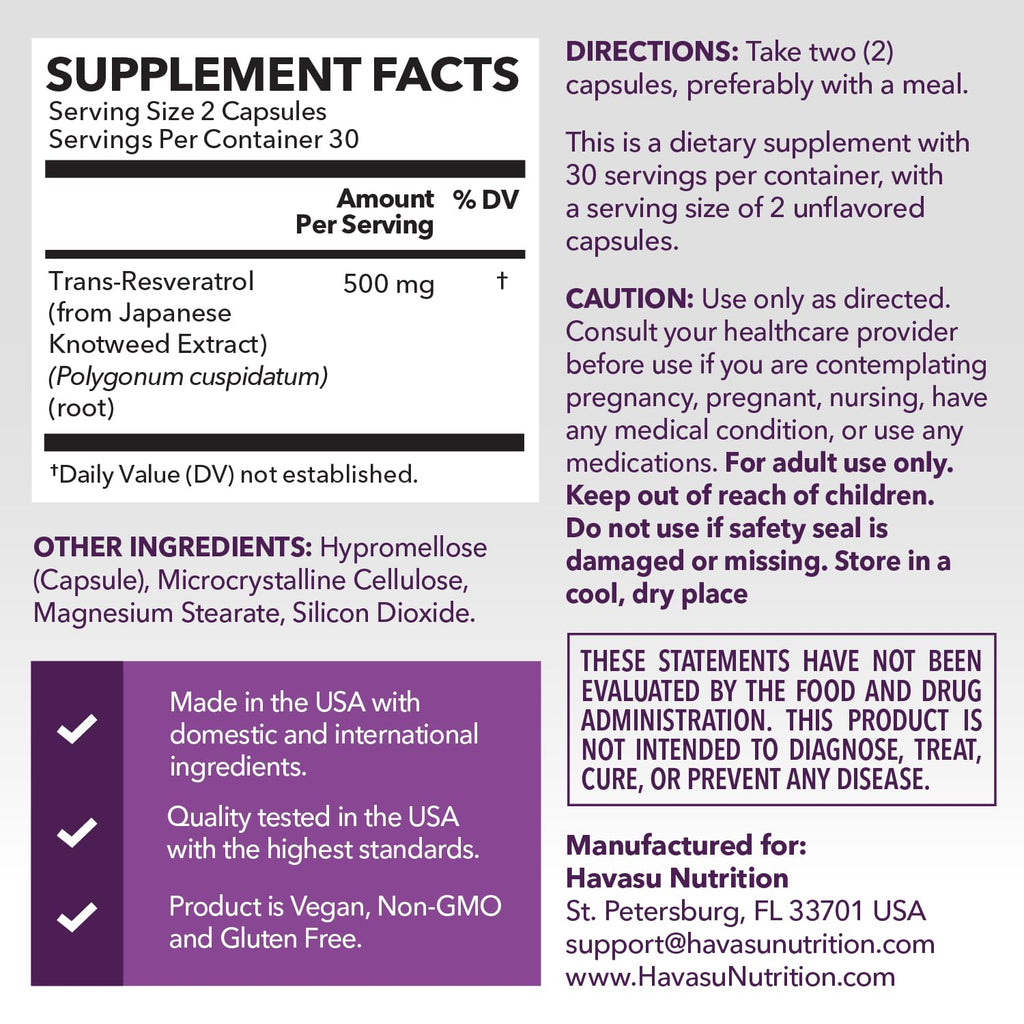 Antioxidant support with Resveratrol