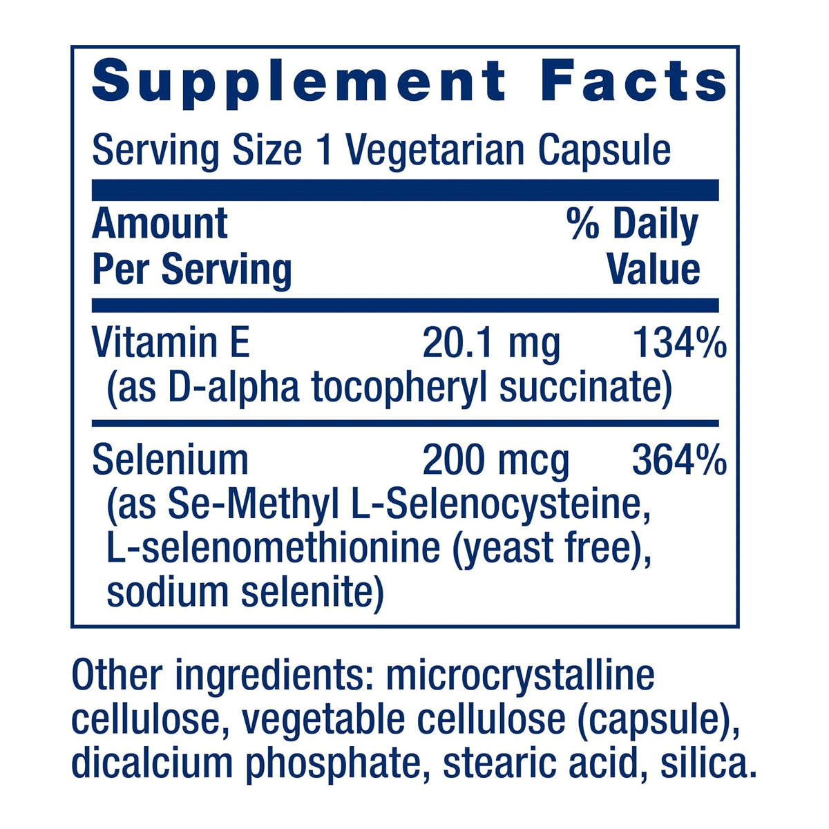 Antioxidant support with selenium supplement