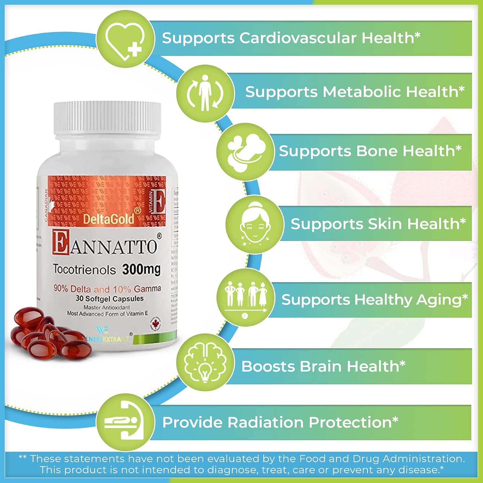 Antioxidant support with tocotrienols
