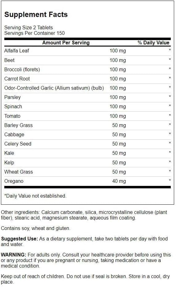 Antioxidants and fiber supplement tablets