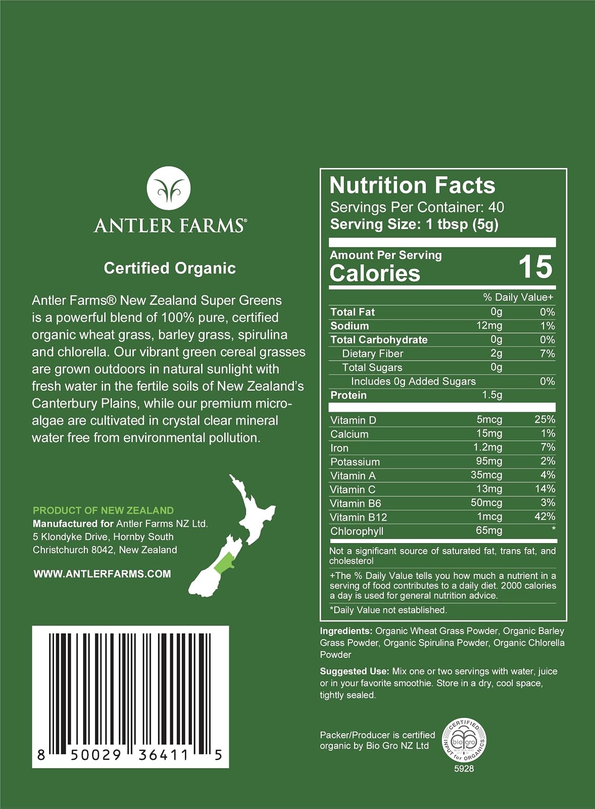 Antler Farms greens powders for energy