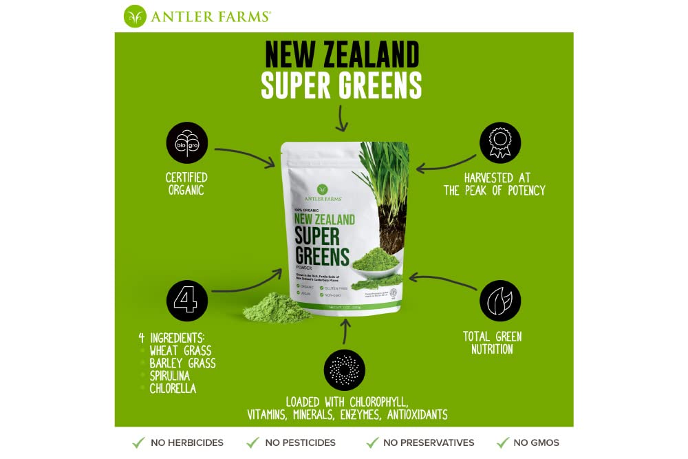 Antler Farms organic greens for wellness