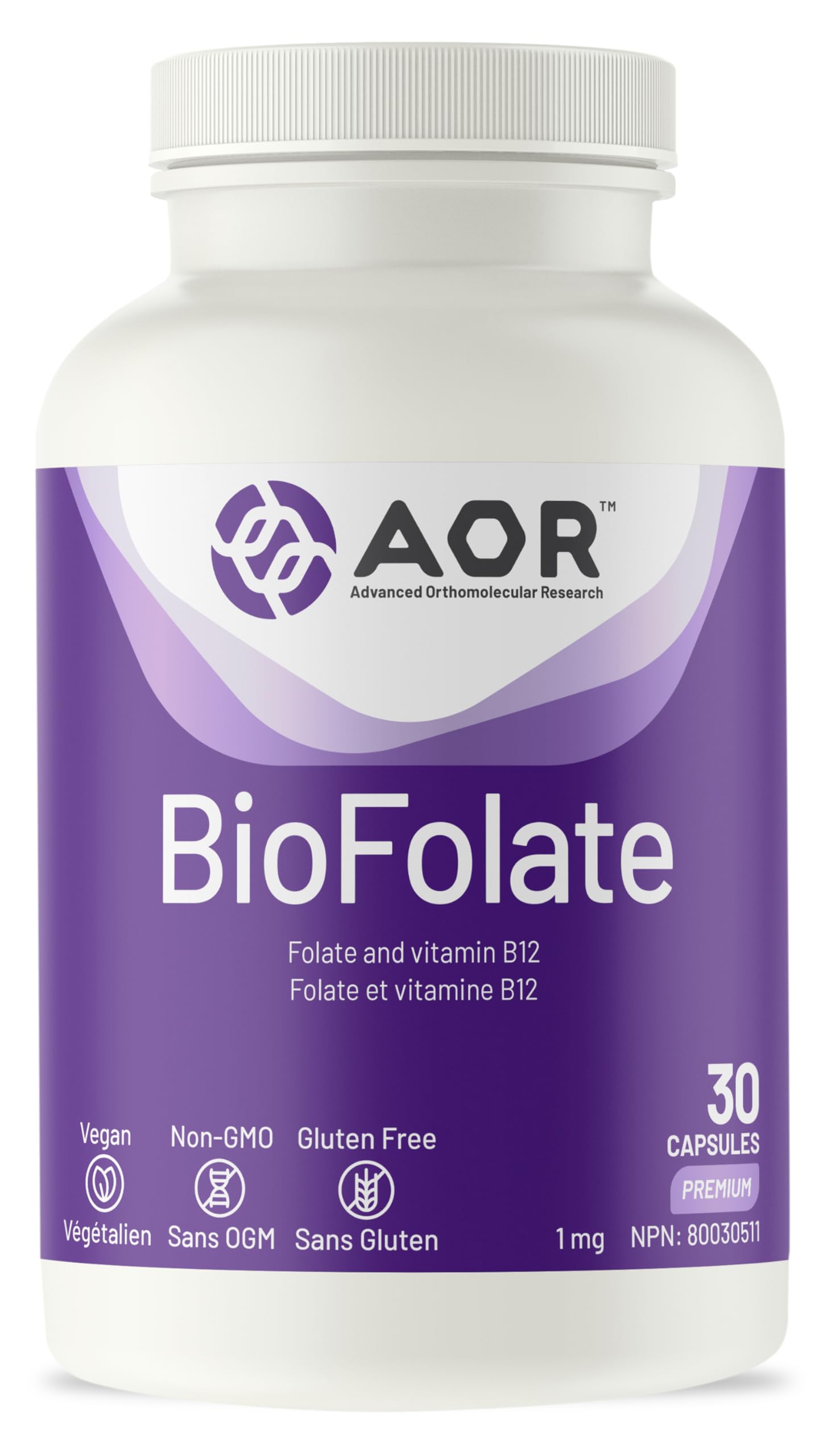 AOR Biofolate Capsules for wellness