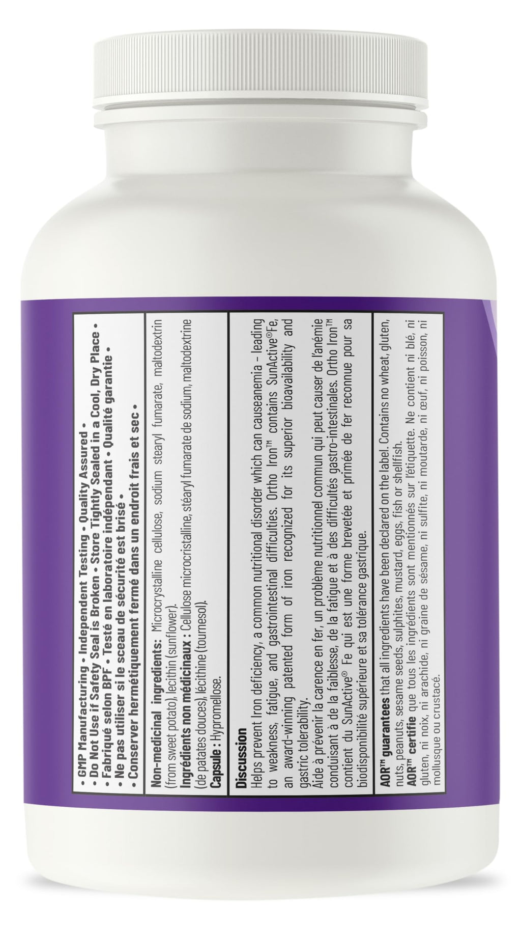 AOR iron for overall well-being