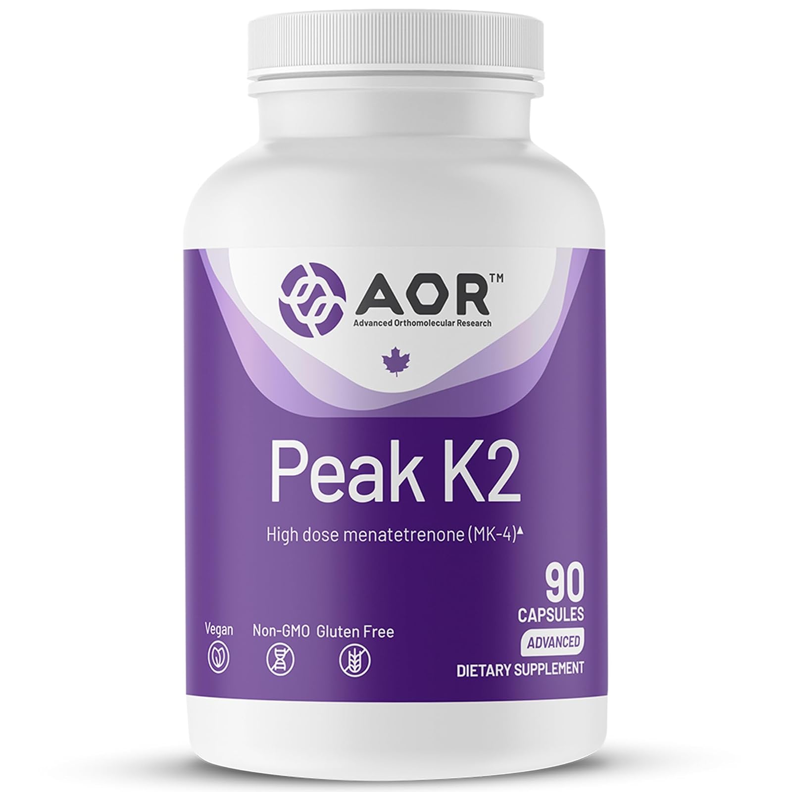AOR Peak K2 vitamin K2 MK-4 capsules