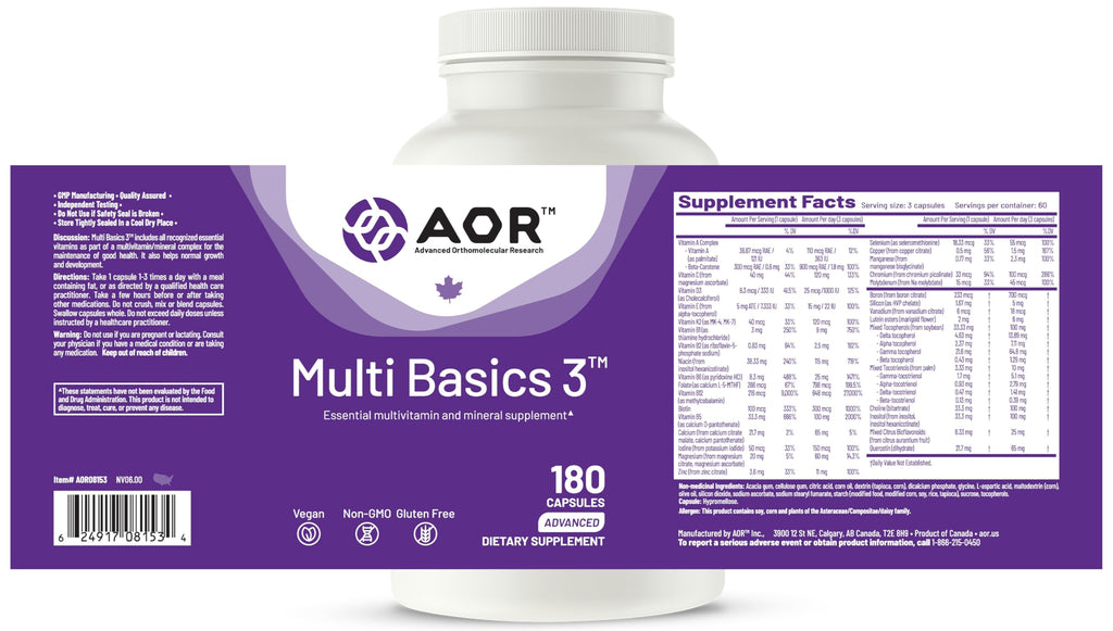 AOR vitamins for daily nutrition