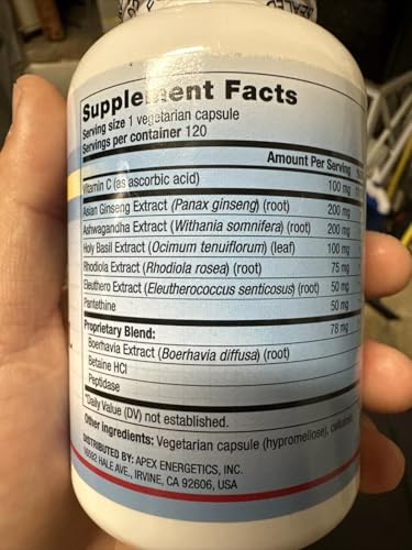 Apex Energetics nutritional supplement formula
