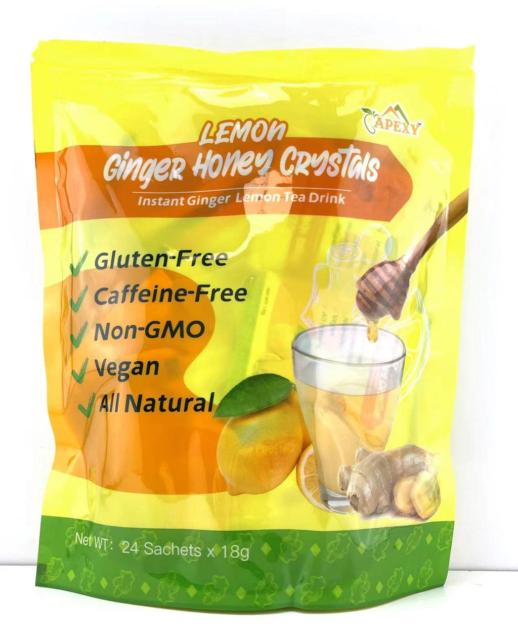 Apexy instant ginger honey sachets