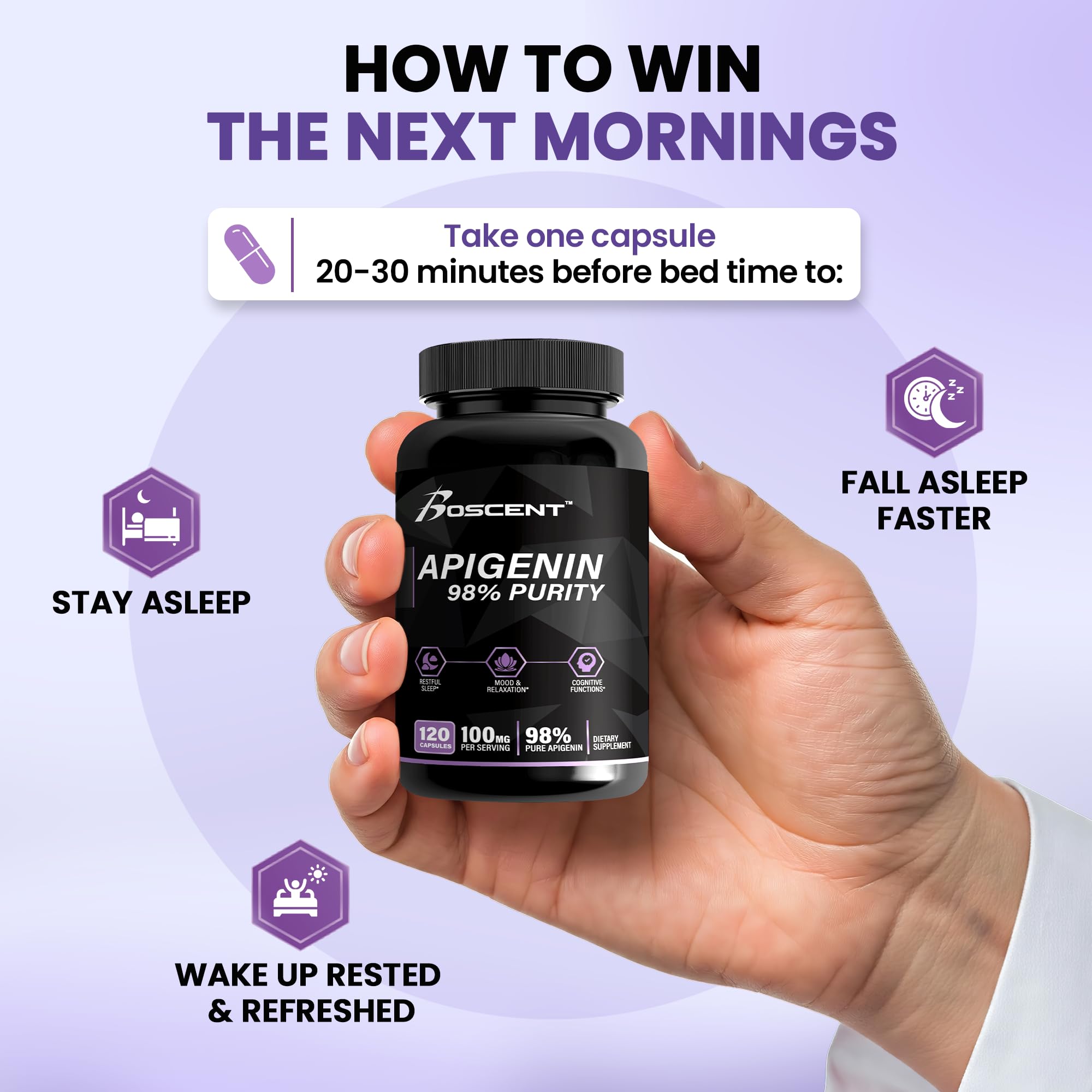 Apigenin for stress relief and relaxation