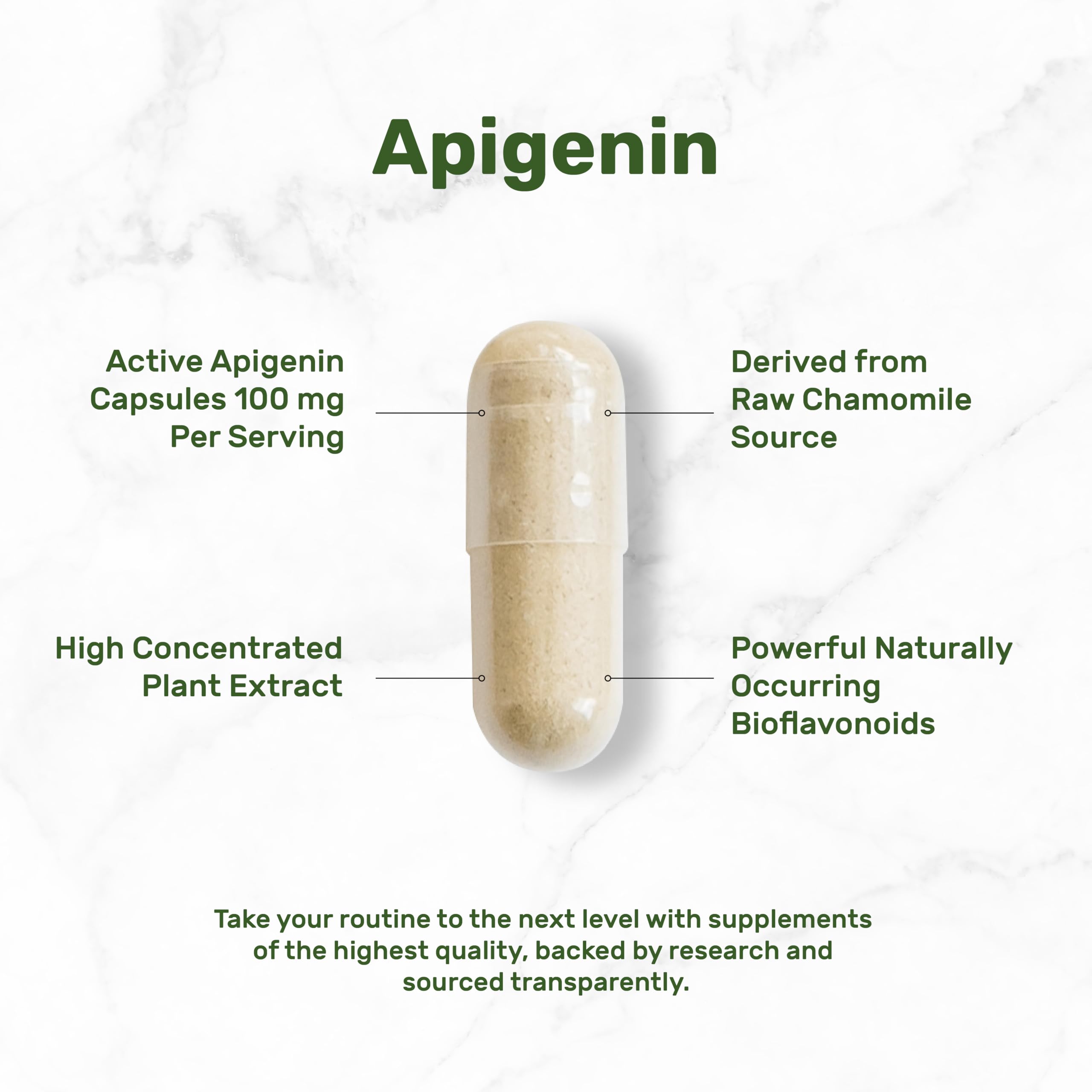 Apigenin for stress relief