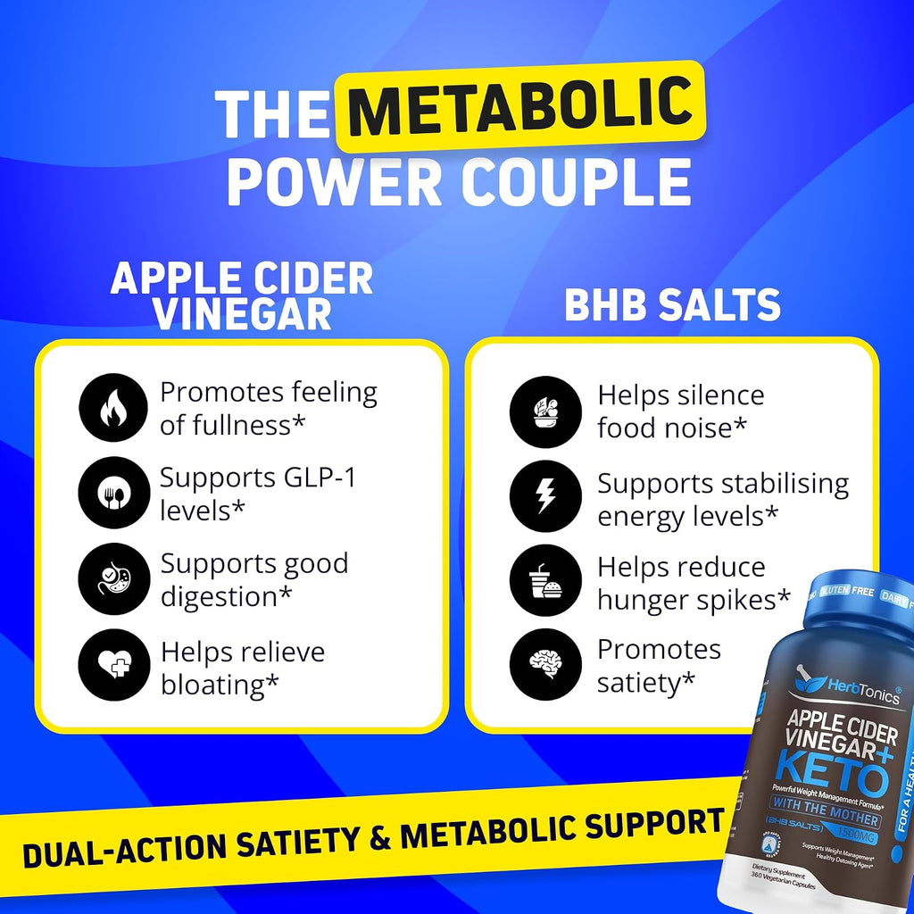 Appetite support with apple cider vinegar