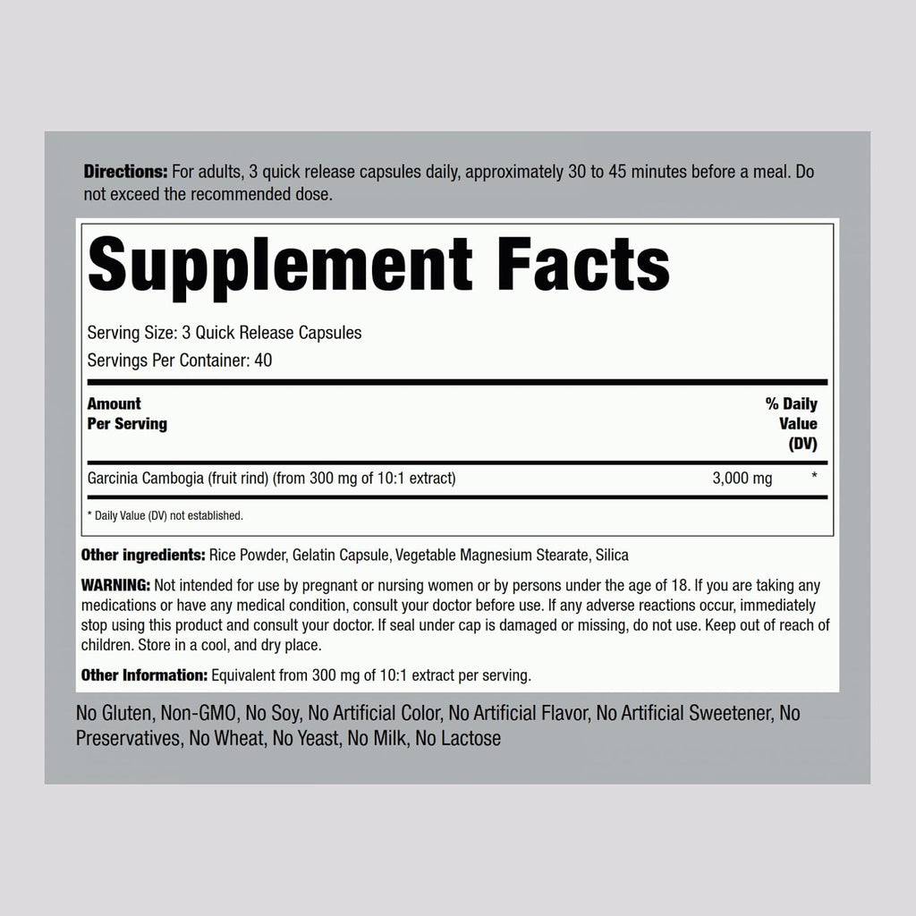 Appetite support with Garcinia Cambogia