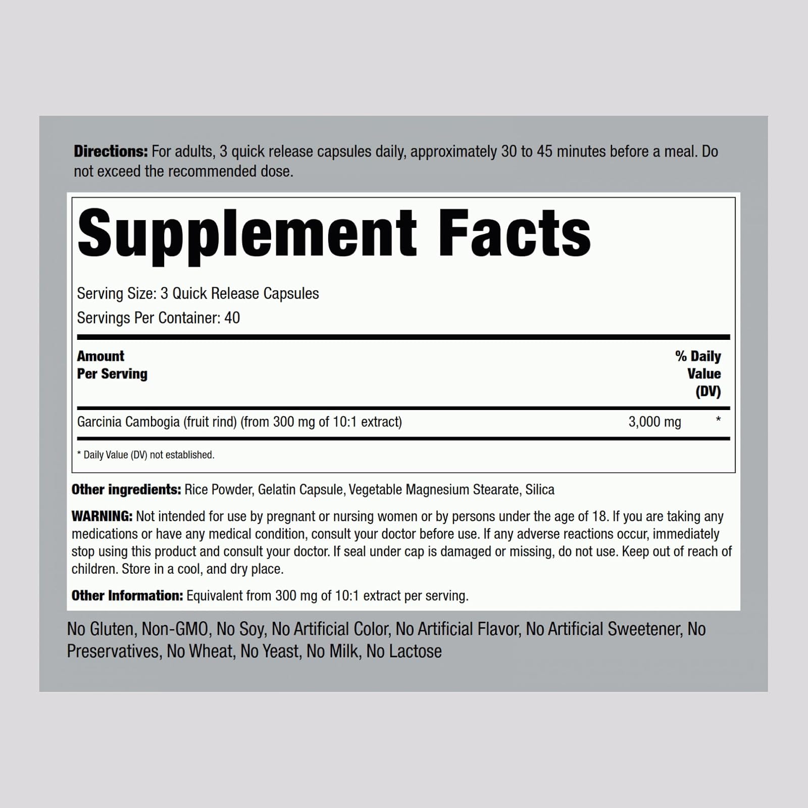Appetite support with Garcinia Cambogia